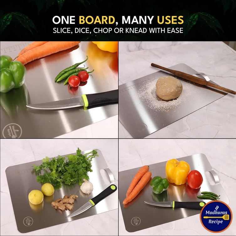 Madhura’s Recipe Medium size Premium Stainless Steel Kitchen Chopping ...